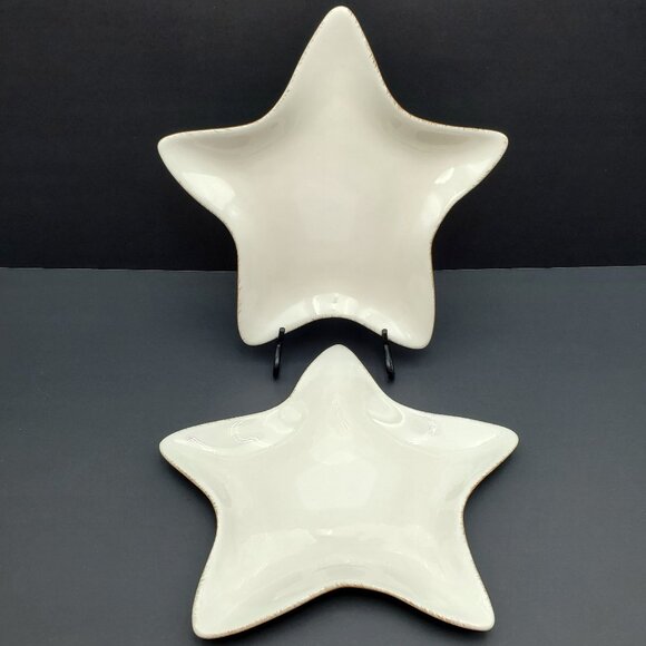 Pottery Barn | Dining | Pottery Barn Star Plates White Star Shaped ...
